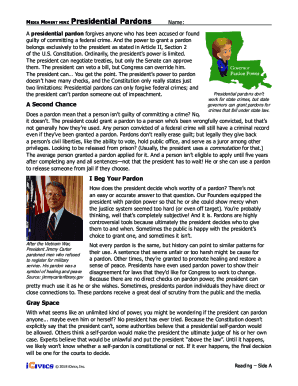 Fillable Online The President's Power to Pardon: A Constitutional ...