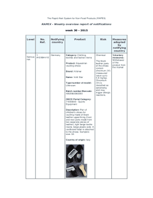 Fillable Online The Rapid Alert System for Non-Food Products (RAPEX ...