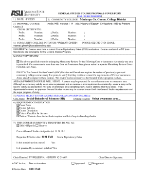 Fillable Online provost asu CURRICULUM PROPOSAL FORM - Indiana State ...