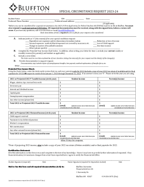 Fillable Online special circumstance request form 23-242022-10-07 Fax ...