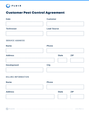 Fillable Online Why All PCOs Need a Pest Control Service Agreement Fax ...