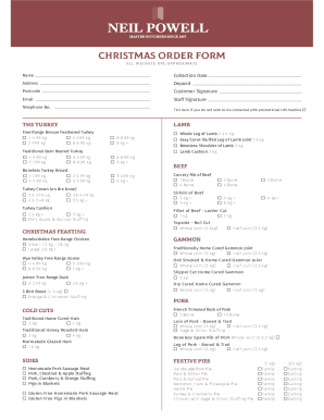 Fillable Online Christmas Order Form Fax Email Print - pdfFiller