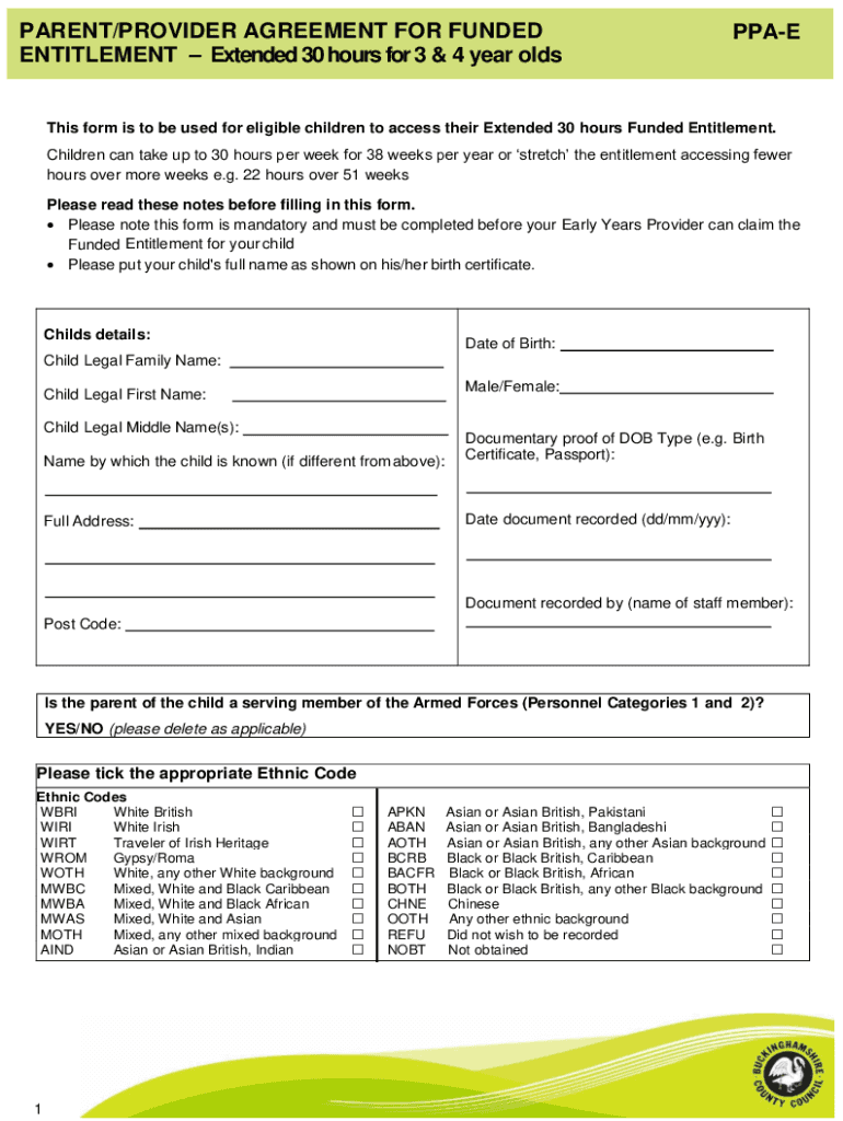 Fillable Online Stockport Family - Parental agreement Fax Email Print ...