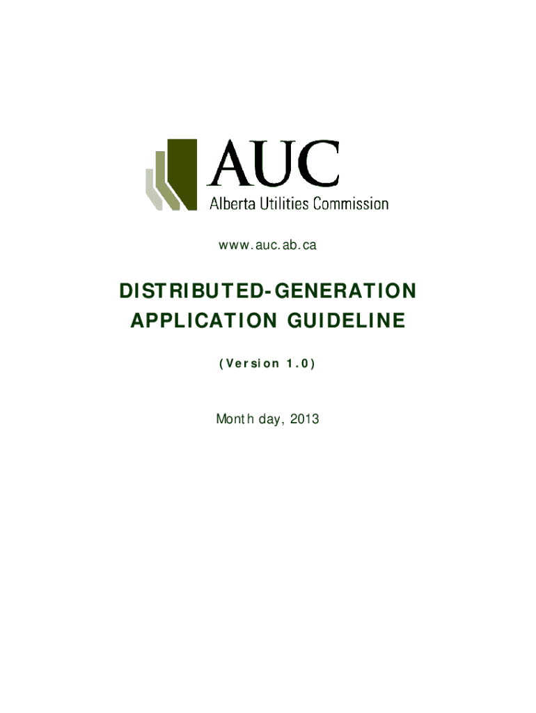 Fillable Online DISTRIBUTED-GENERATION APPLICATION GUIDELINE Fax Email Print - pdfFiller