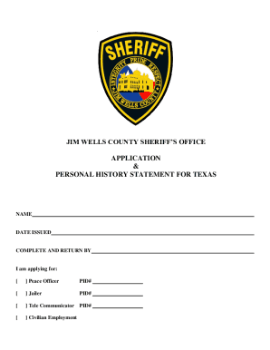Fillable Online Application 6-5-12.pdf - Jim Wells County Sheriff's ...