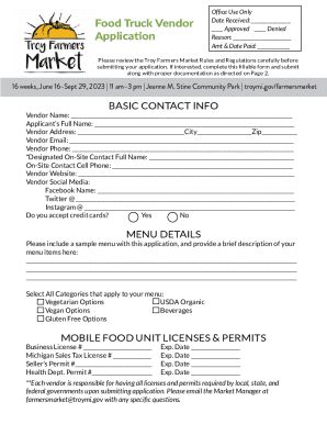Fillable Online Mobile Food Unit Application - Aurora-il.org Fax Email ...
