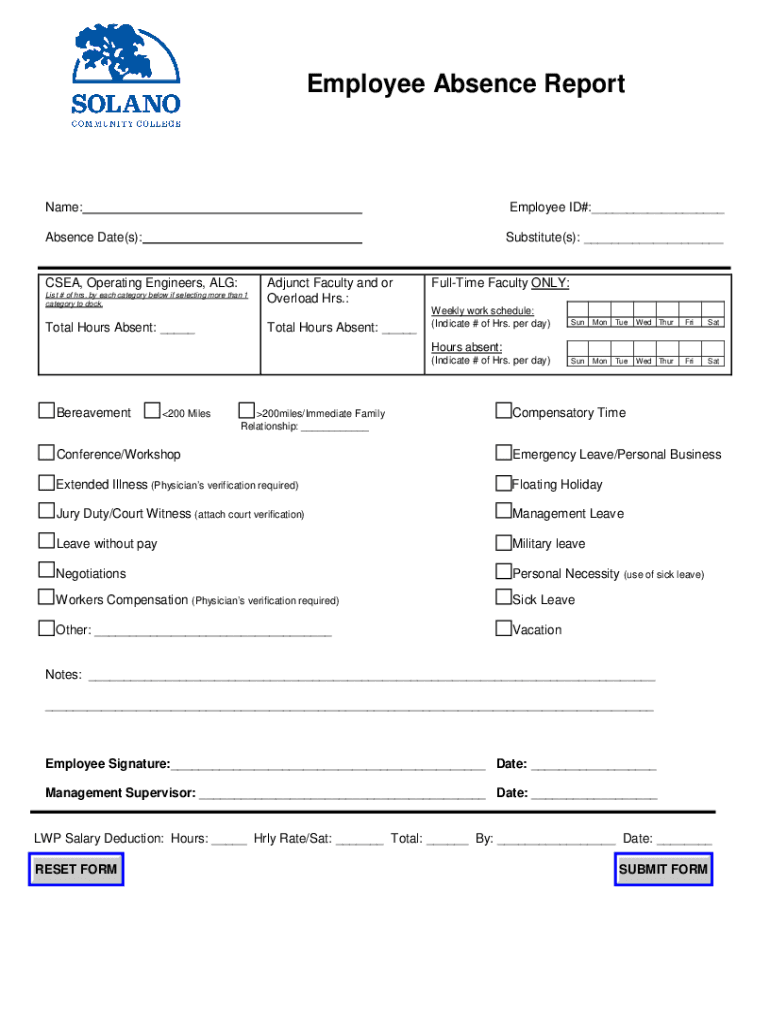 Fillable Online SQL Query to generate Employee absent report for a given ... Fax Email Print ...