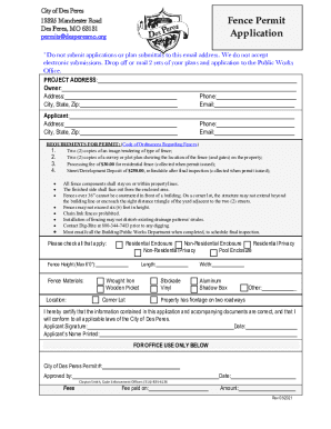 Fillable Online Permit Requirements, Forms and InspectionsDes Peres, MO Fax Email Print - pdfFiller