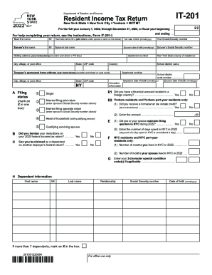 Fillable Online Form IT-201-X Amended Resident Income Tax ... - eFile ...