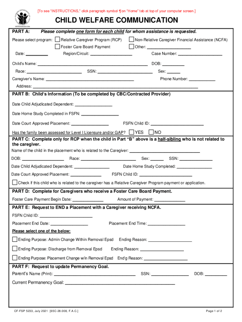 Fillable Online A Network for Action - Child Welfare Information ...