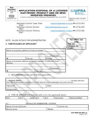 GLF-RDN-XR-02Av1-AP.. - SAHPRA Doc Template | pdfFiller