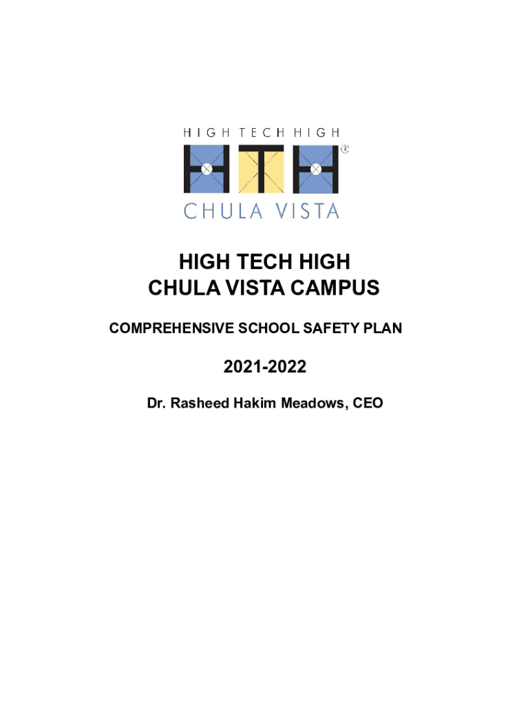 Fillable Online high tech high chula vista campus Fax Email Print ...