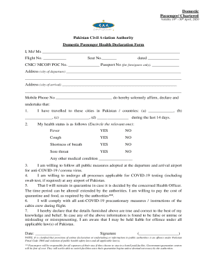 Fillable Online Get the up-to-date passenger health declaration form ...