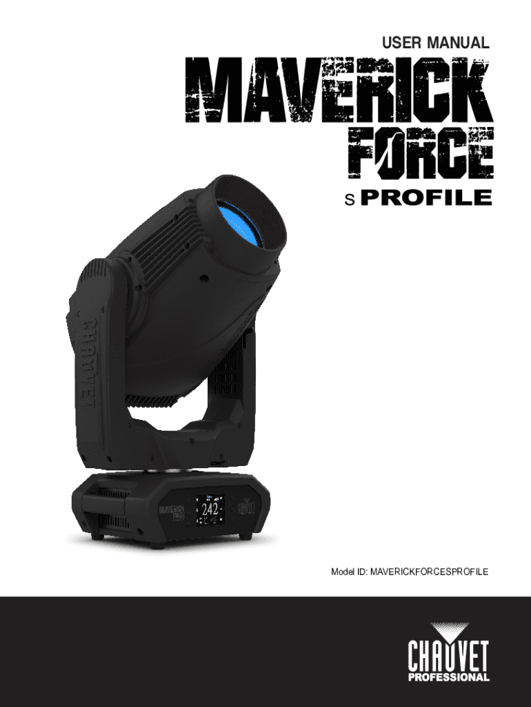 Fillable Online User manual Chauvet Maverick Force S Profile (English - 35 pages) Fax Email ...