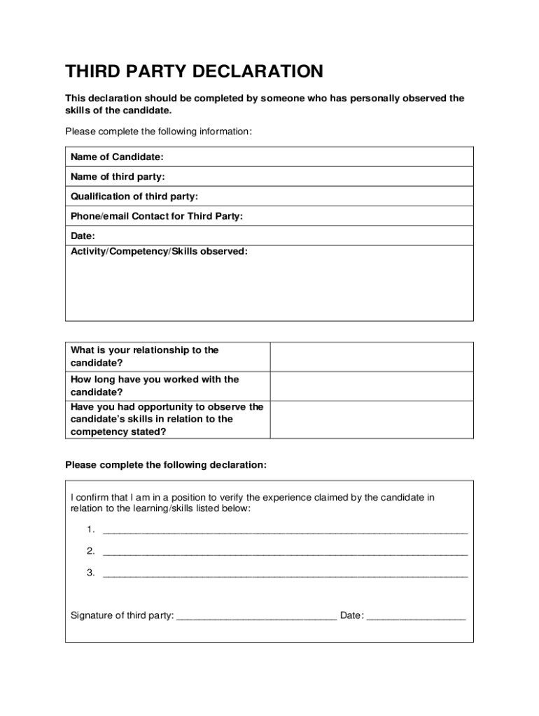 Fillable Online Information on the selection and appointment process ...