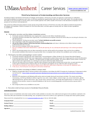 Fillable Online Third-Party Statement of Understanding and Recruiter ...