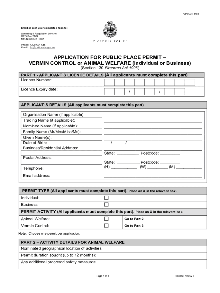 Fillable Online Instruction Pages - Application to Vary a Licence/Registration ... Fax Email ...
