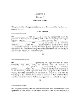 Fillable Online Annexure 'A' Model Form of Agreement to be entered ...