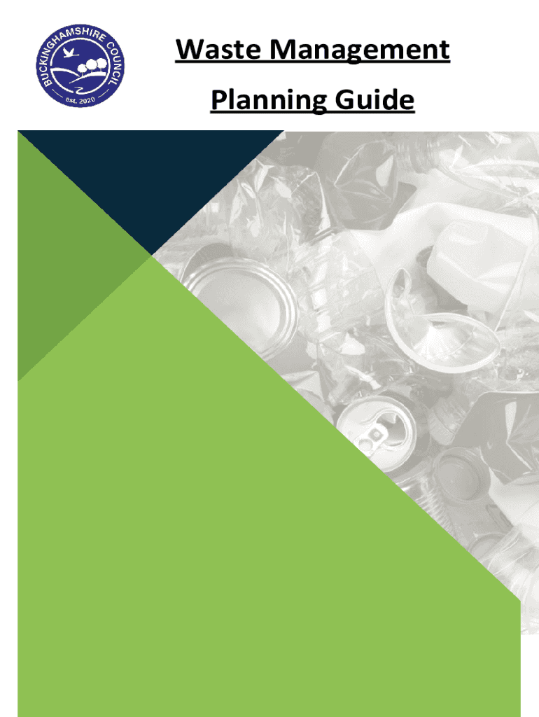 Fillable Online chiltern gov Waste Management Planning Guide - Buckinghamshire Council Fax Email ...