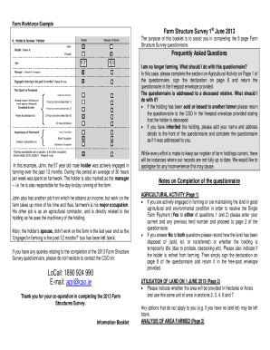 Fillable Online Structure of the agricultural industry: survey notes ...