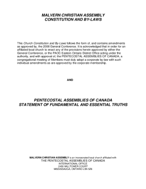 Fillable Online Church constitution sample doc. Church constitution ...