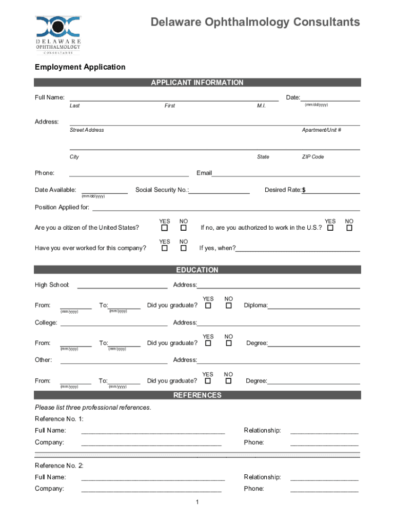 Fillable Online Patient Forms - Delaware Ophthalmology Consultants Fax ...