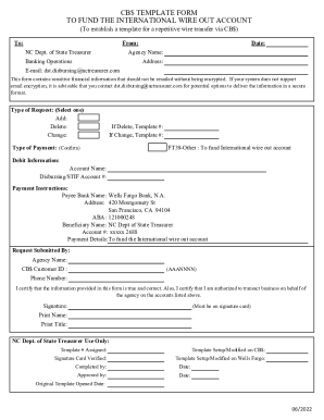 Fillable Online Cb$ Template Form to Fund the International Wire out ...