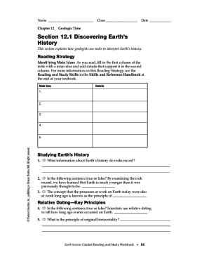 Fillable Online Chapter 12 Geologic Time - Section 12.1 Discovering ...