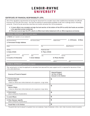 Fillable Online International Certificate of Financial Responsibility ...