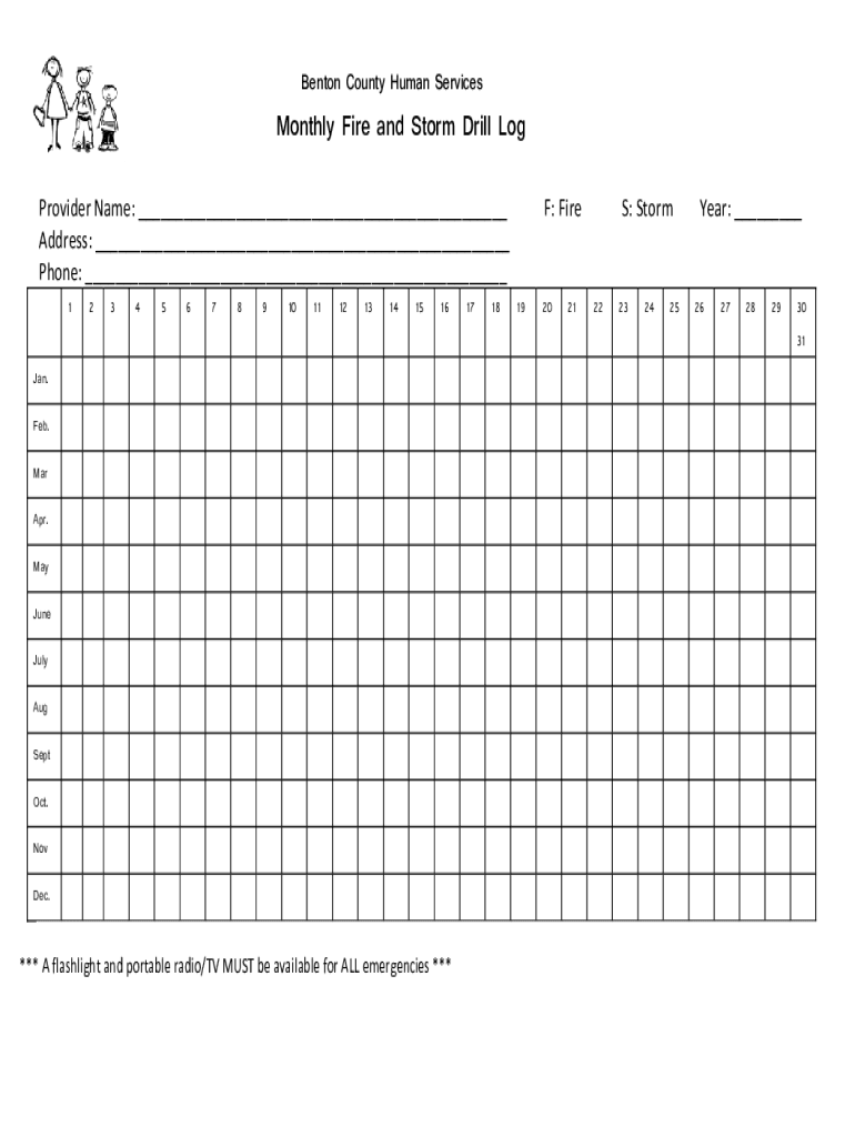 Fillable Online Form 4719, Fire Drill Report - Texas Health and Human ...
