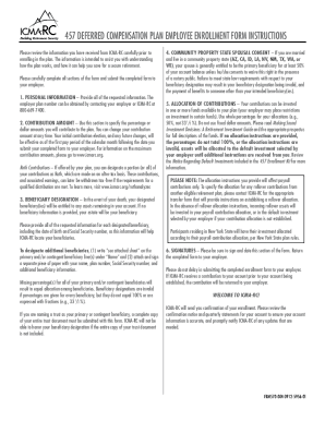 Fillable Online quick Enrollment Form 457 Deferred Compensation Plans ...