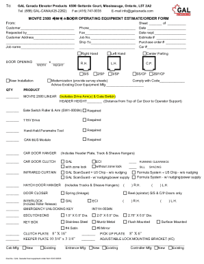 Fillable Online Order Forms - GAL Canada Fax Email Print - pdfFiller