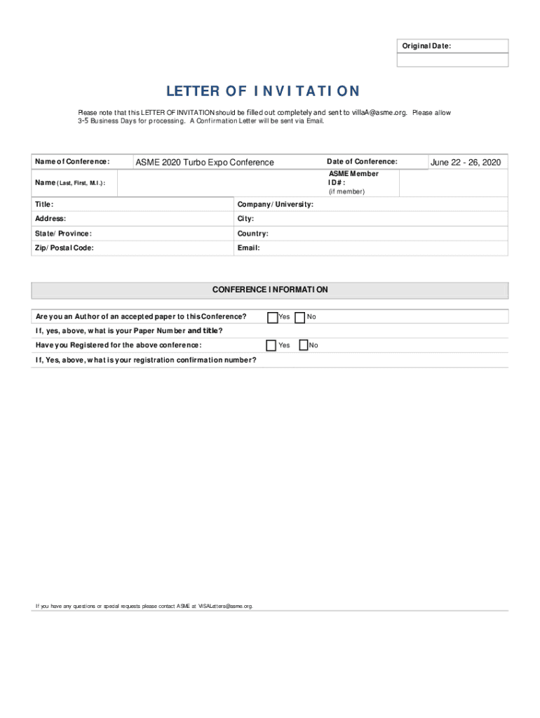 Fillable Online How to Write a Letter of Invitation for Visa ...