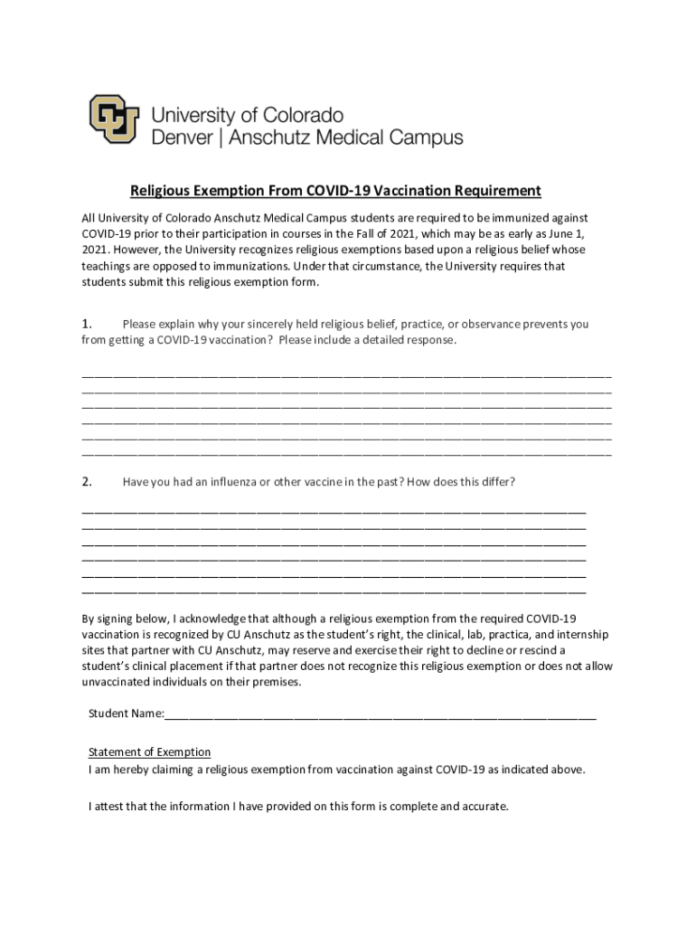 Fillable Online 8-17-21-cu-anschutz-religious-exemption-form (5).docx ...