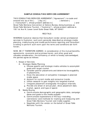 Fillable Online sample consulting services agreement Fax Email Print ...