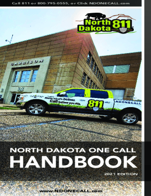 Fillable Online North Dakota One Call: Dig Safely with Free Locate ...