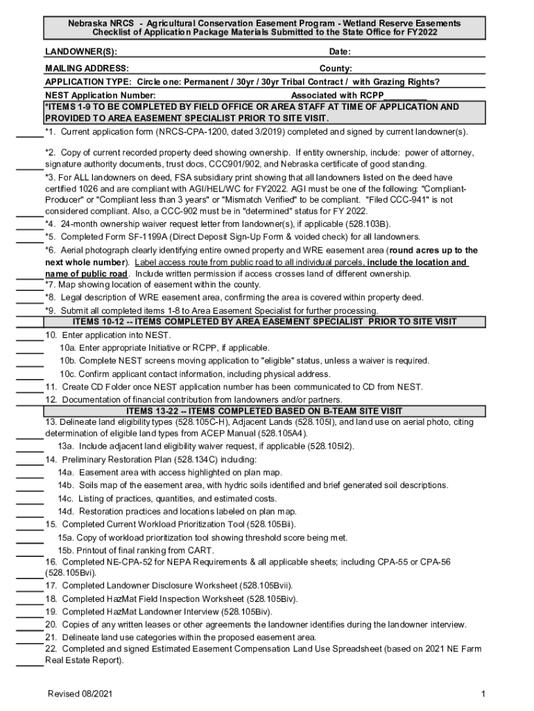 Fillable Online NRCS Providing Funds to Protect and Restore ...