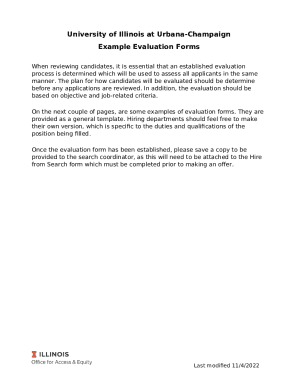 Example Evaluation #2 Doc Template | pdfFiller