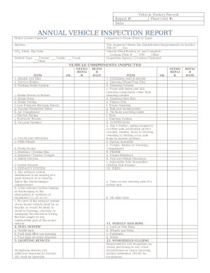 Dot Vehicle Inspection Checklist - University of Port Harcourt Doc ...