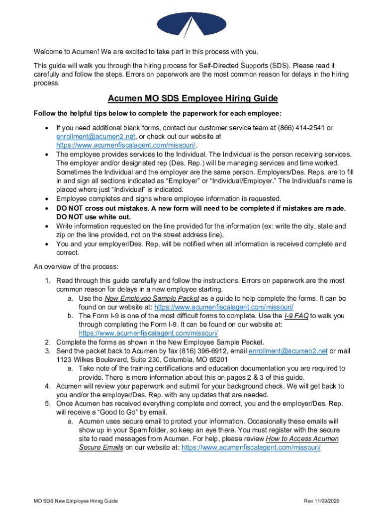 Fillable Online A Job Candidate's Journey Through the SDS Application ...