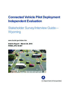 Fillable Online Connected Vehicle Pilot Deployment Independent Evaluation Fax Email Print ...
