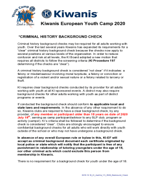 Fillable Online Updated requirement for criminal history background ...