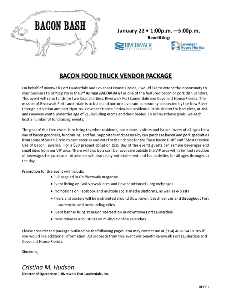 Fillable Online Bacon Bash Welcomes More Food Trucks Than Ever (Jan. 22 ...