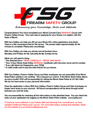 Fillable Online Concealed Carry License - Illinois State Police Fax ...