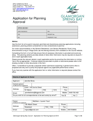 Fillable Online Glamorgan Planning Application Form Fax Email Print ...