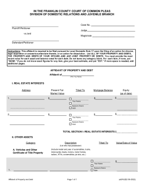 Fillable Online drj fccourts FCDJC - Forms - Domestic Relations and ...