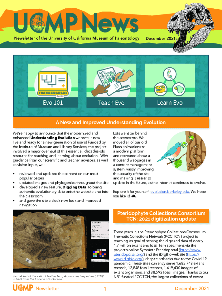 Fillable Online ucmp berkeley We're teaching evolution the wrong way around Fax Email Print ...