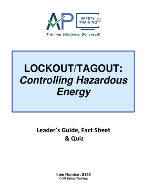 Fillable Online Lockout Tagout Fact Sheet - SC OSHA Fax Email Print ...