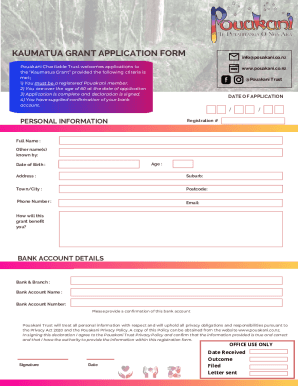Fillable Online KAUMATUA GRANT APPLICATION FORM Fax Email Print - pdfFiller
