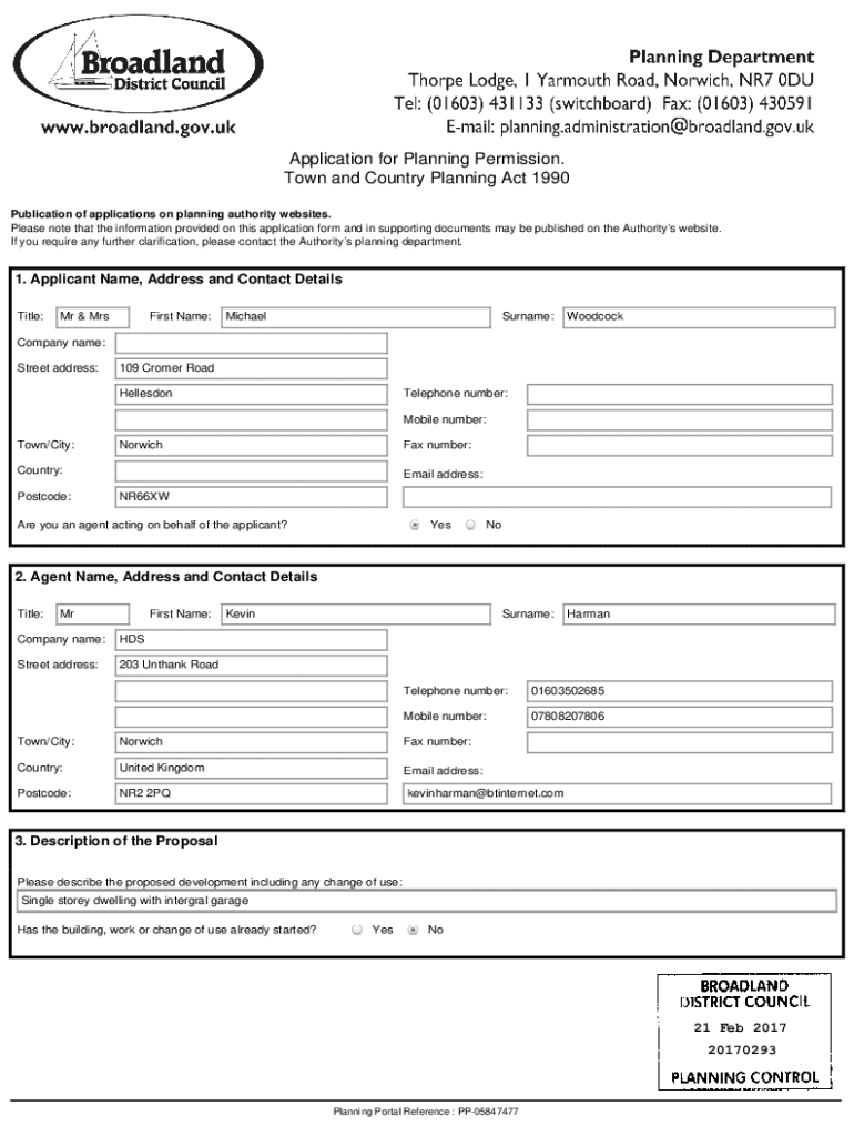 Fillable Online secure broadland gov Woodcock Fax Email Print - pdfFiller